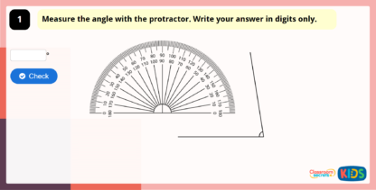 Year 5 Measuring with a Protractor 1 Maths Game | Classroom Secrets Kids