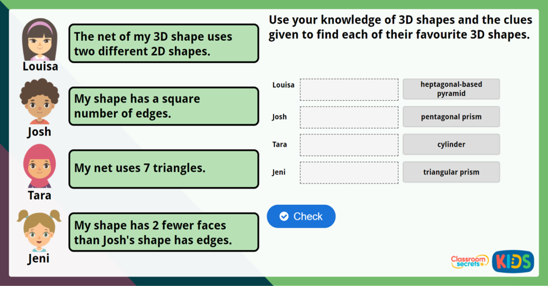 Year 5 Reasoning about 3D Shapes Maths Challenge | Classroom Secrets Kids