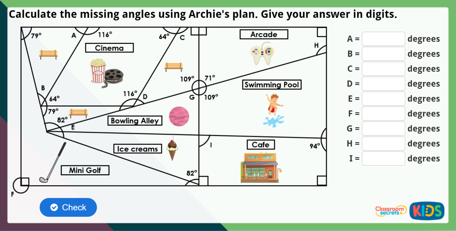 Year 6 Angles in Quadrilaterals Maths Challenge | Classroom Secrets Kids