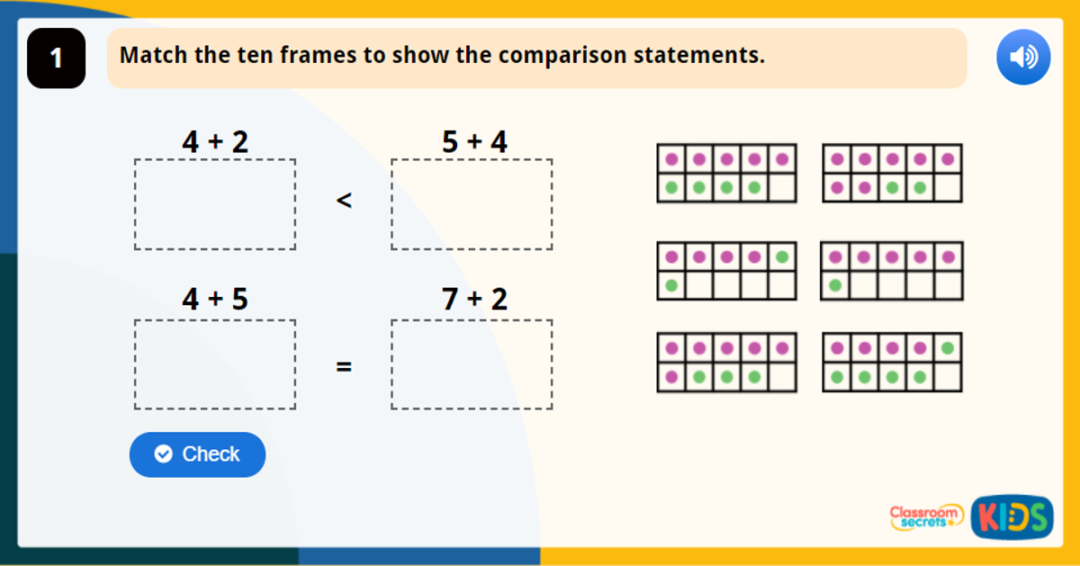 Year 1 Compare Number Bonds Game | Classroom Secrets Kids