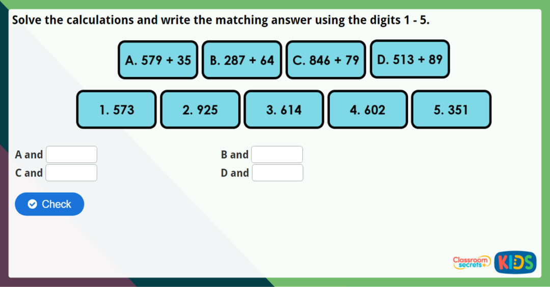 Addition and Subtraction | Classroom Secrets Kids