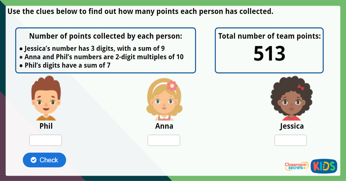Year 3 Add 3 Digit Numbers And Tens Maths Challenge Classroom Secrets Year 3 Add 3 Digit Numbers And Tens Maths Challenge Classroom Secrets