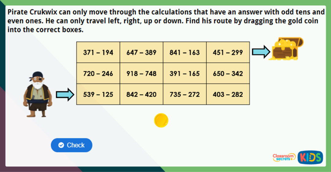 Year 3 Subtract 3 Digits from 3 Digits 1 Maths Challenge | Classroom ...