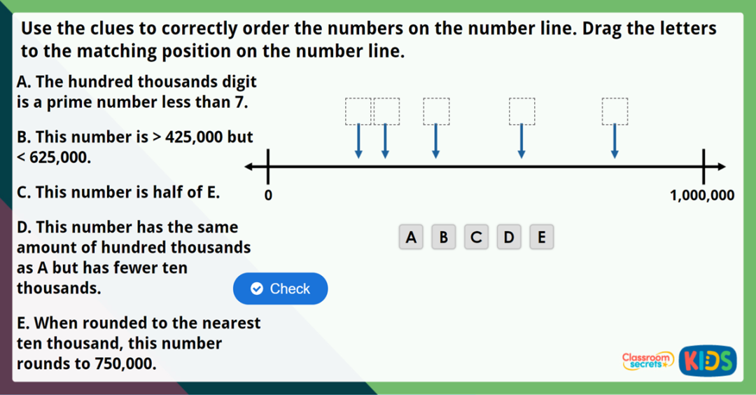 Year 5 Compare and Order to a Million Maths Challenge | Classroom ...