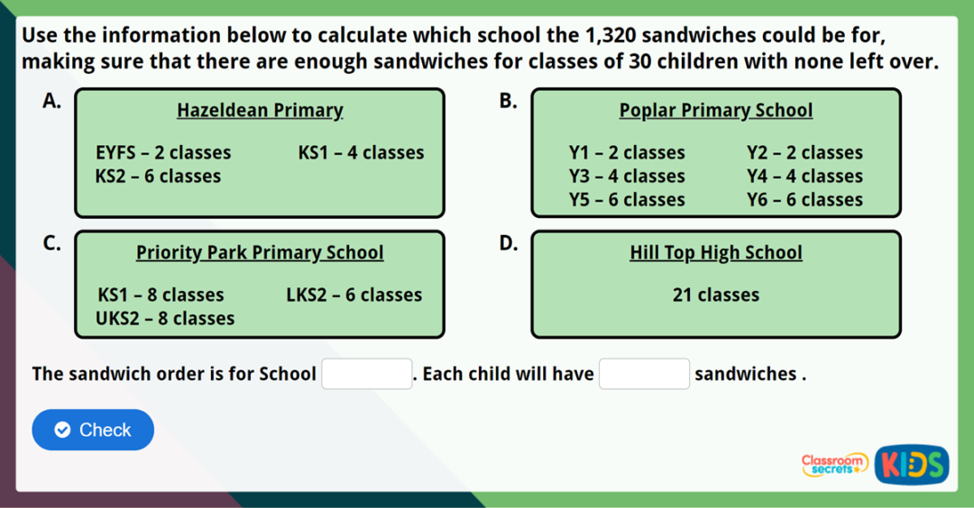 Year 6 Long Division 2 Maths Challenge | Classroom Secrets Kids