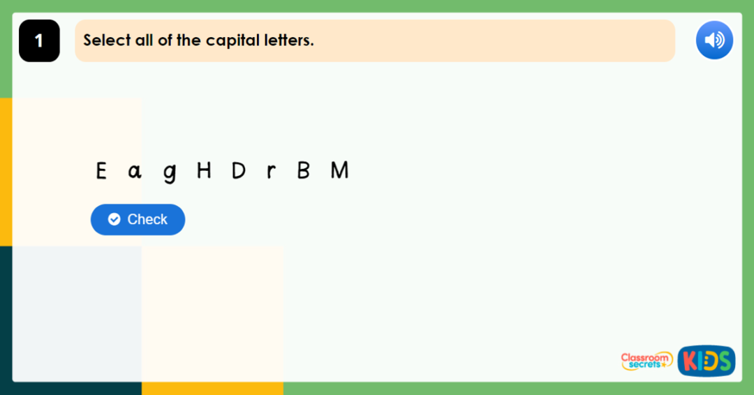 Year 1 Introducing Capital Letters Game | Classroom Secrets Kids