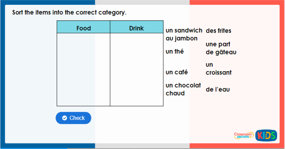 Year 3 French At the Café Game | Classroom Secrets Kids