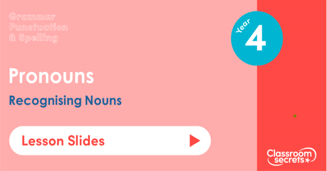 Recognising Nouns Year 4 Lesson Slides | Classroom Secrets Kids