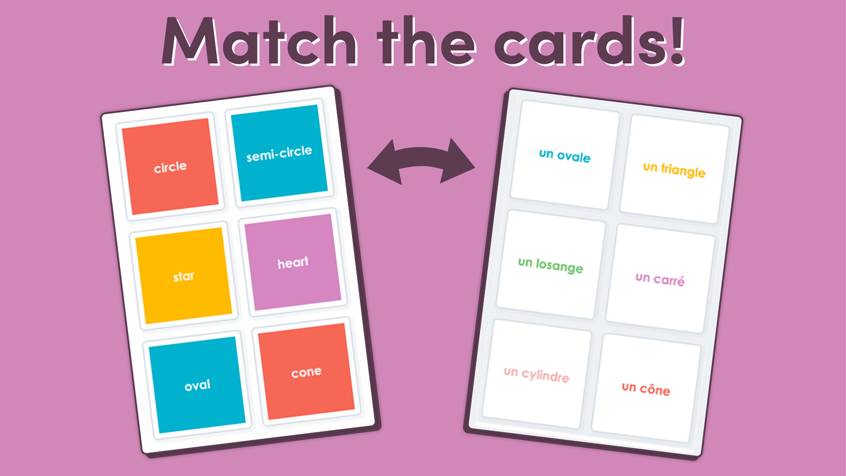 Year 6 French Shapes Matching Activity | Classroom Secrets Kids