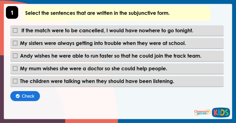 Subjunctive Form Archives | Classroom Secrets Kids