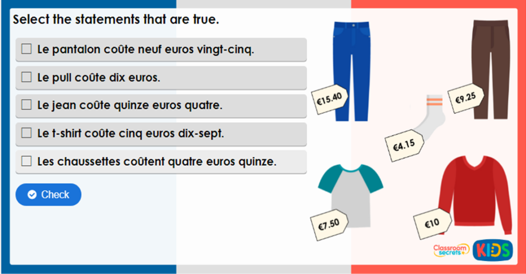 Year 3 French How Much? Game | Classroom Secrets Kids