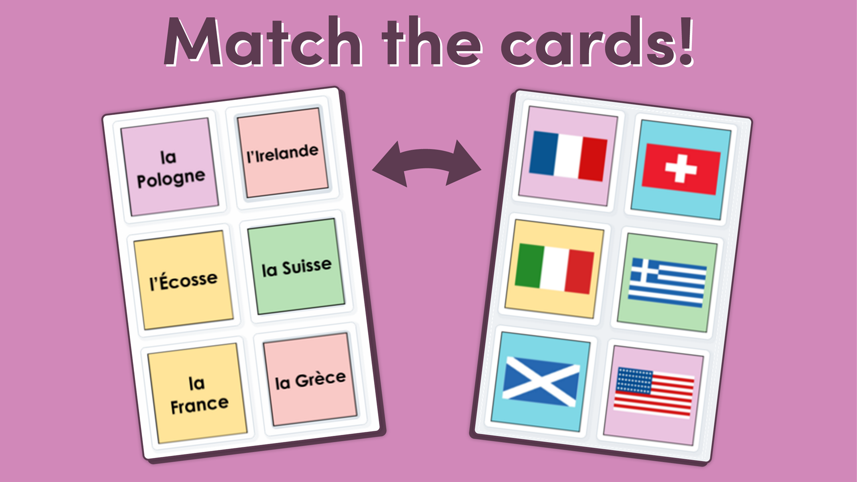 Year 3 French On Holiday Matching Activity | Classroom Secrets Kids
