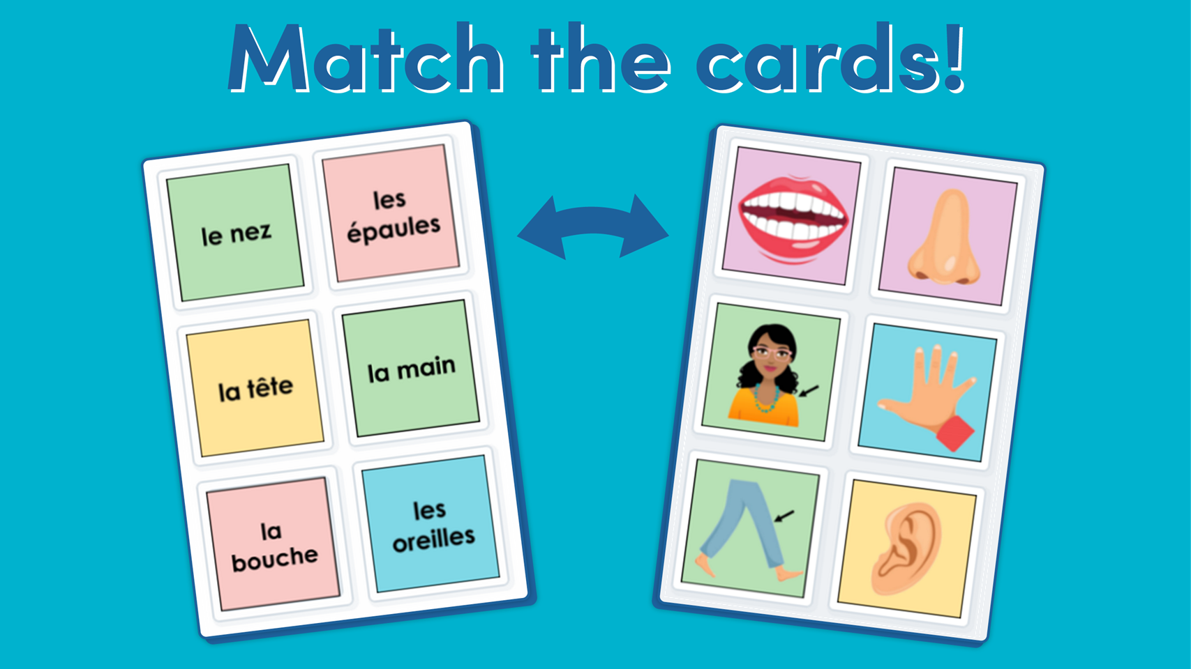Year 4 French The Body and Clothing Matching Activity | Classroom ...
